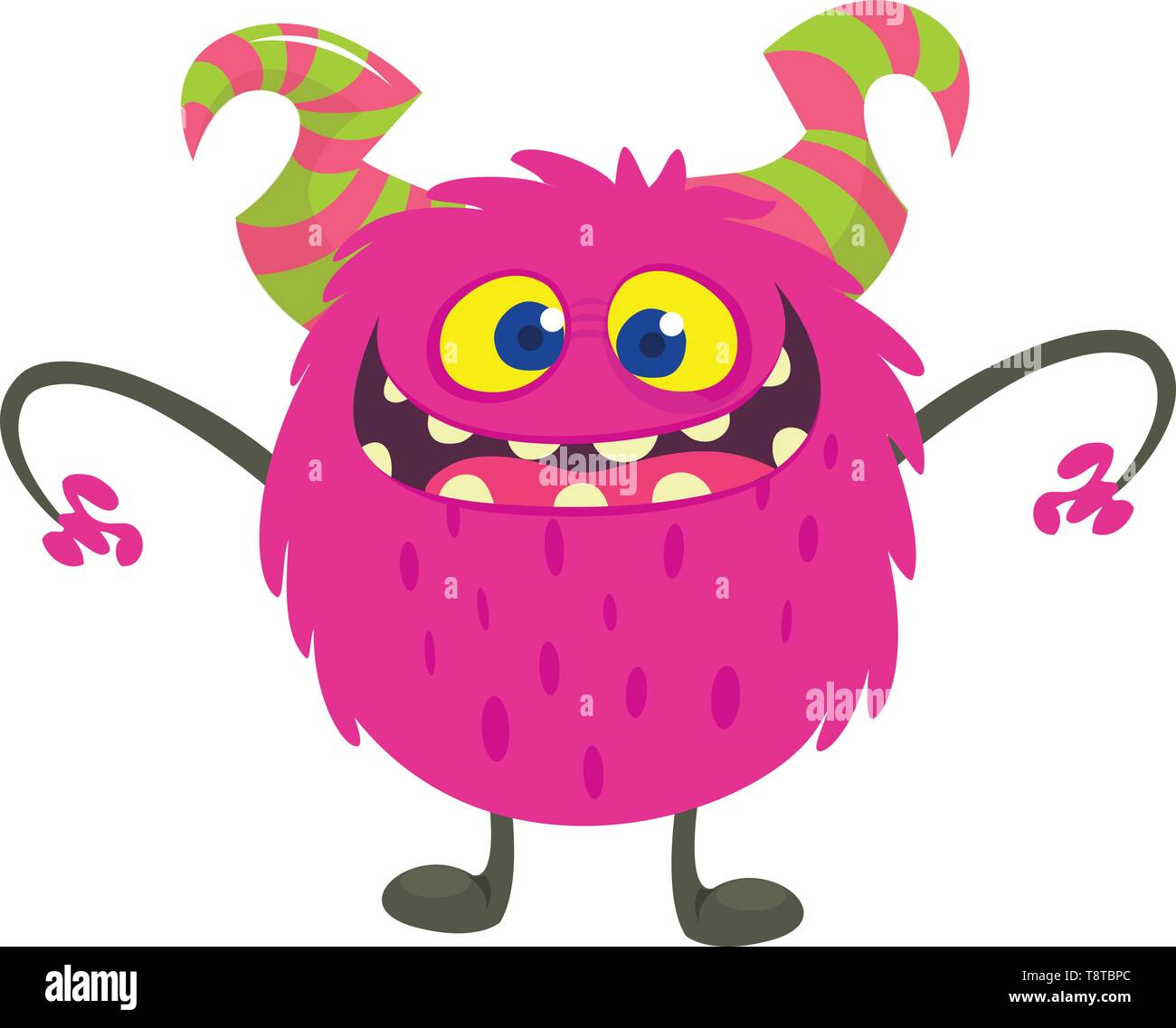 Heureux cartoon monster. Vector illustration d'Halloween. Grand ...