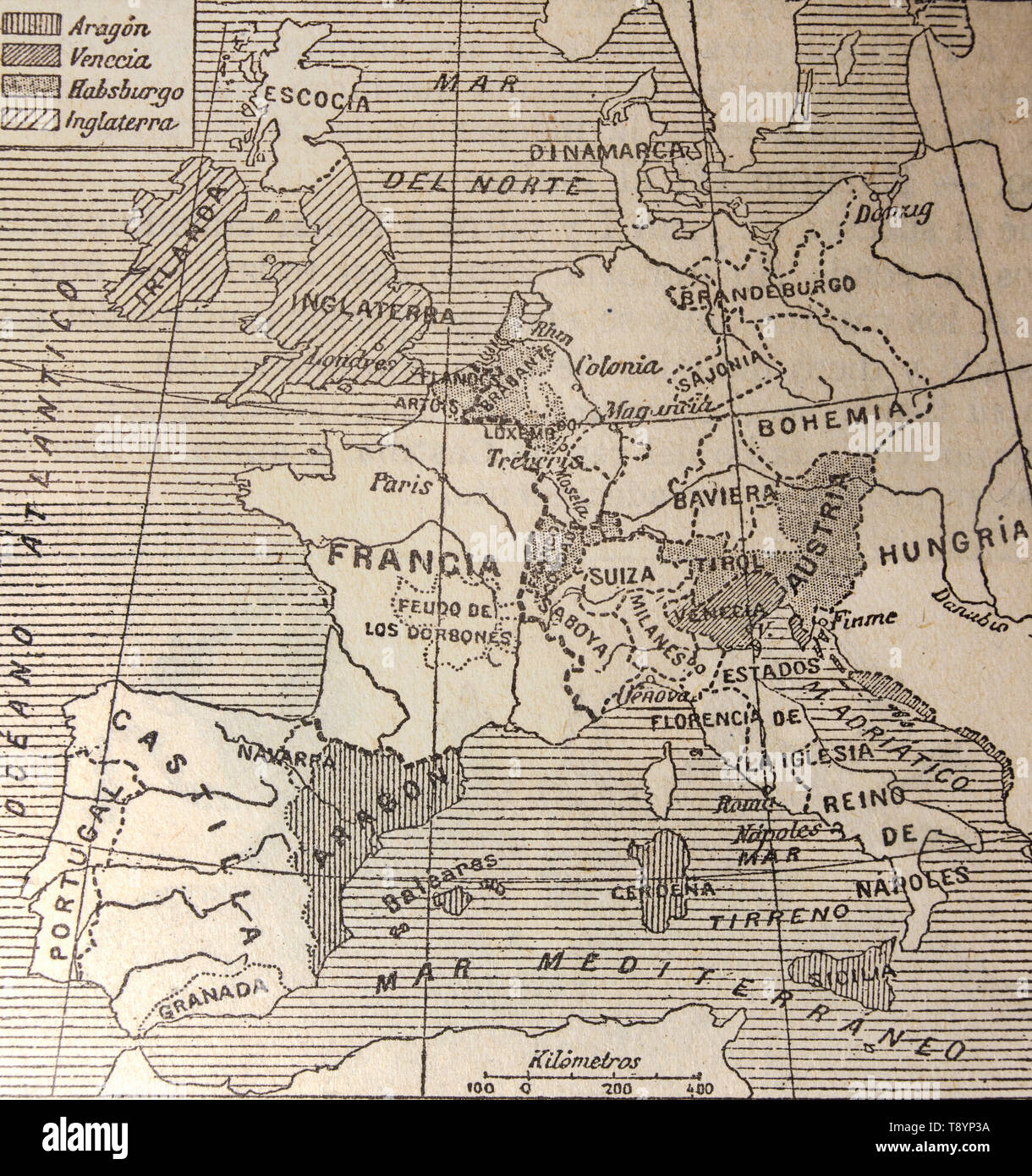 15th century europe map Banque de photographies et d’images à haute ...