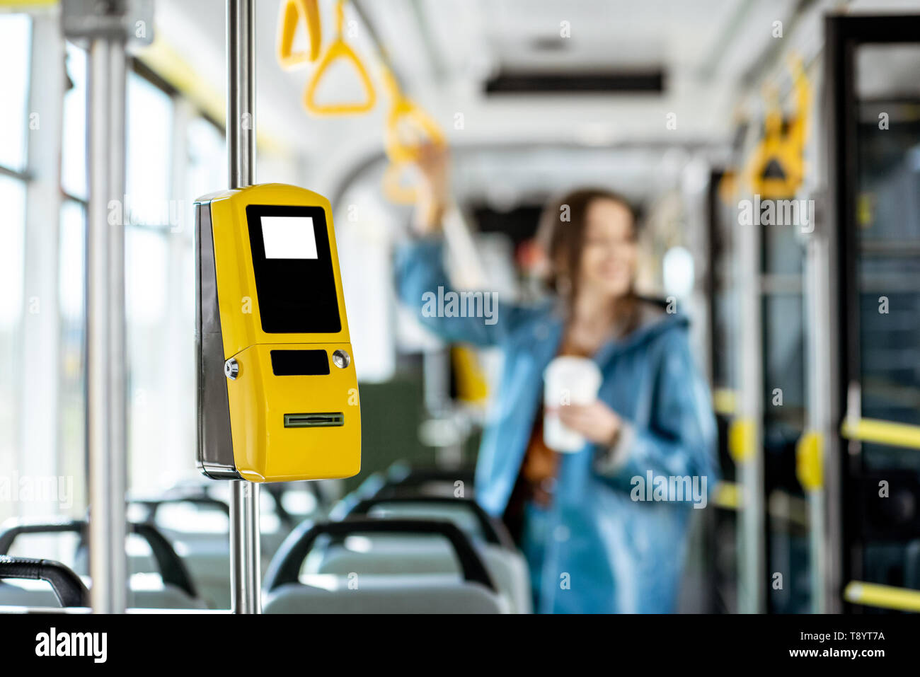 Transport ticket validation machine Banque de photographies et d’images ...