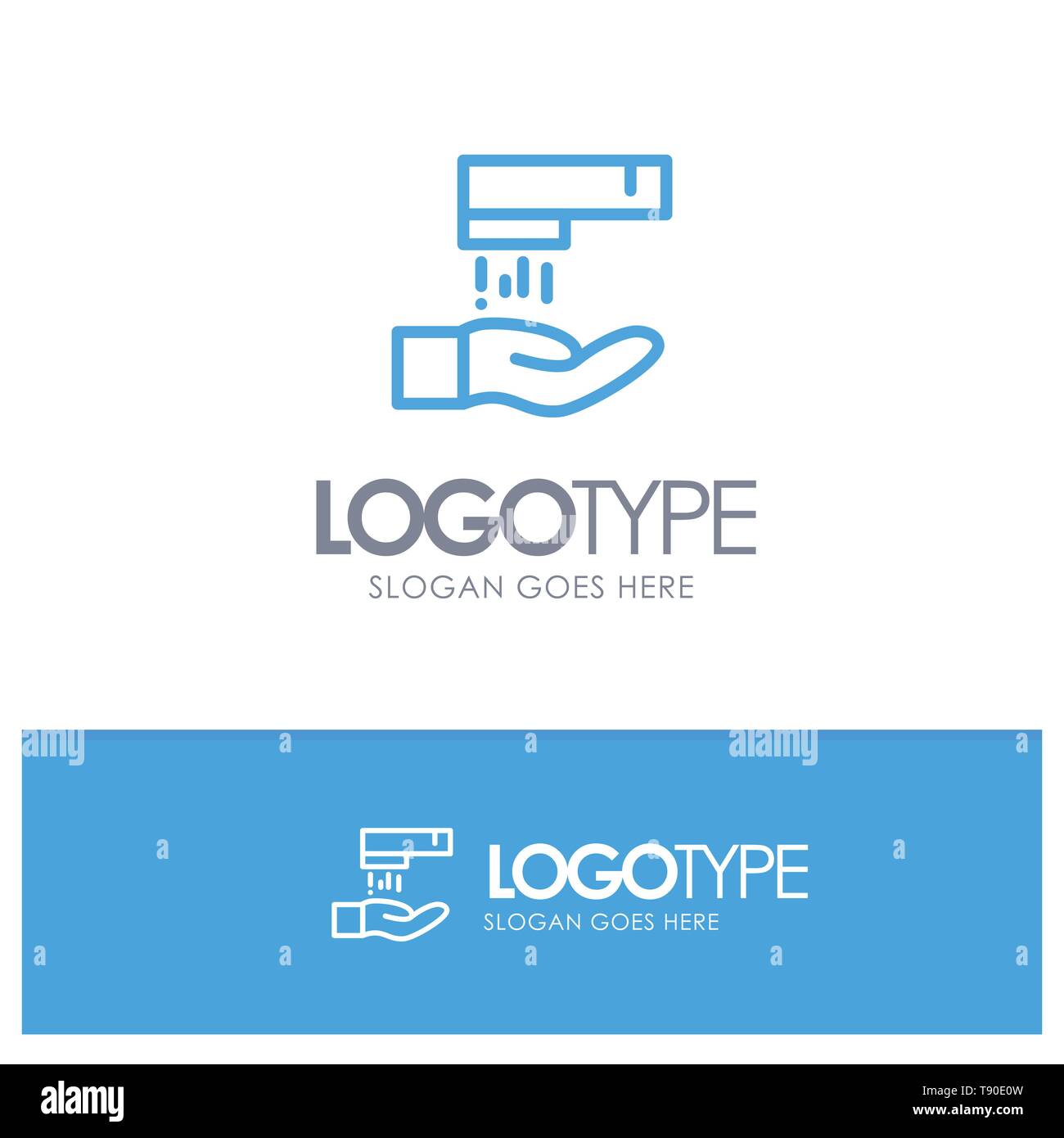 Logo bac a laver le linge a la main Banque d'images vectorielles - Alamy