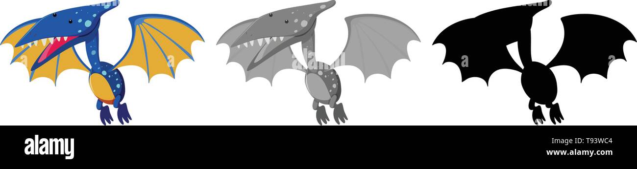 Dinosaur pteranodon silhouette Banque de photographies et d’images à haute résolution - Alamy