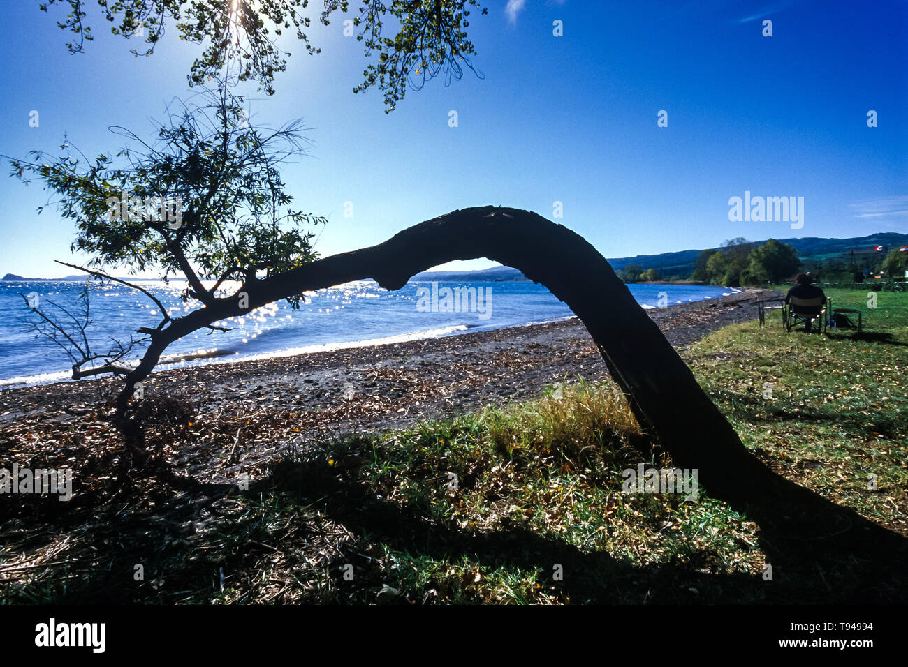 Lac de Bolsena (Italie) - La ville médiévale avec un château sur le lac ...