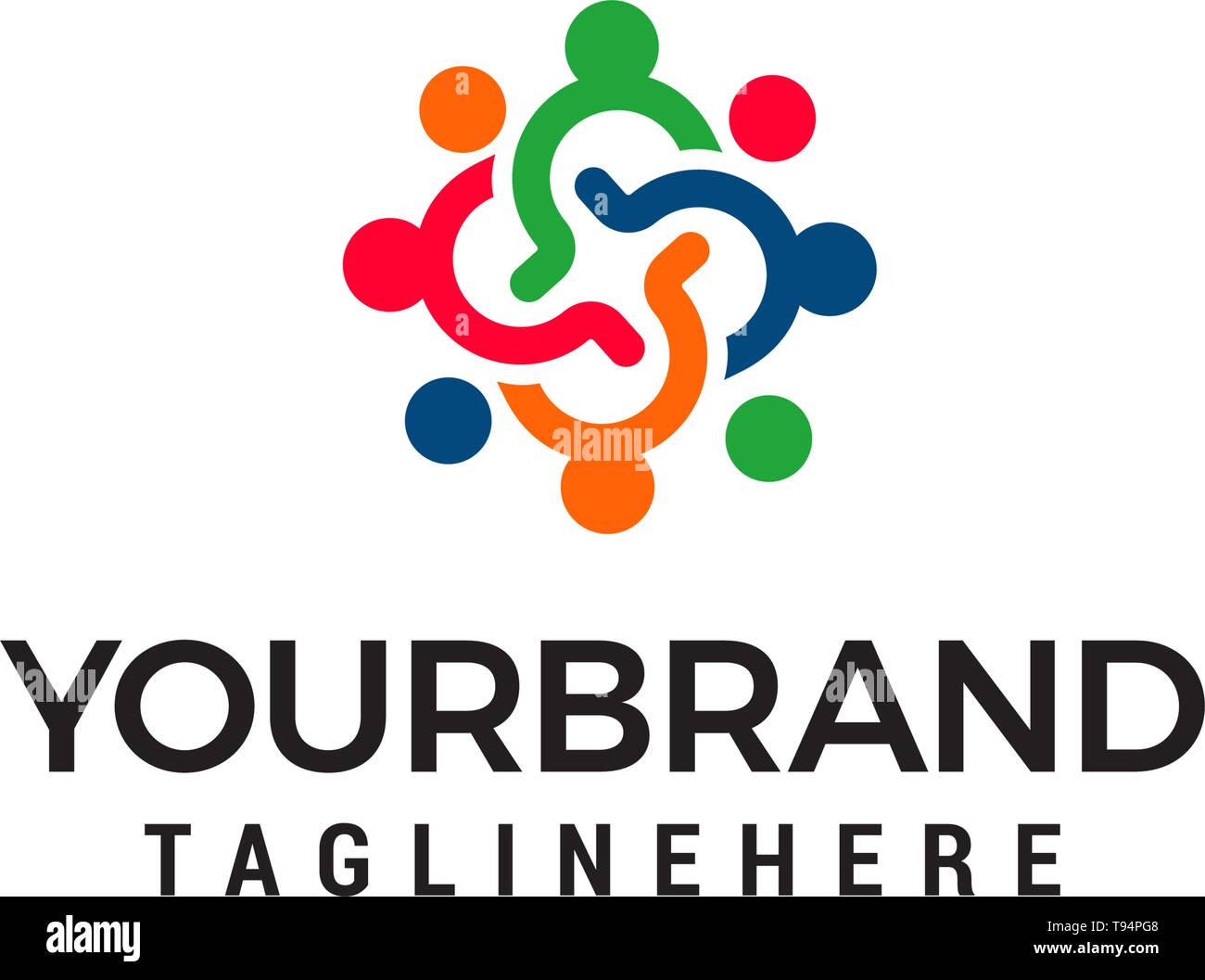 Teamwork logo Banque d'images vectorielles - Alamy