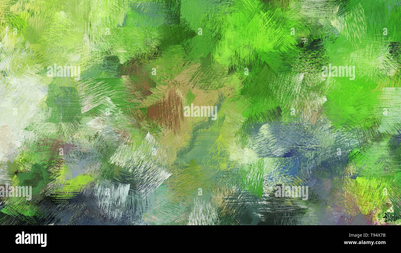 Grands traits de vert olive, modérée et peinture de couleur verte de ...