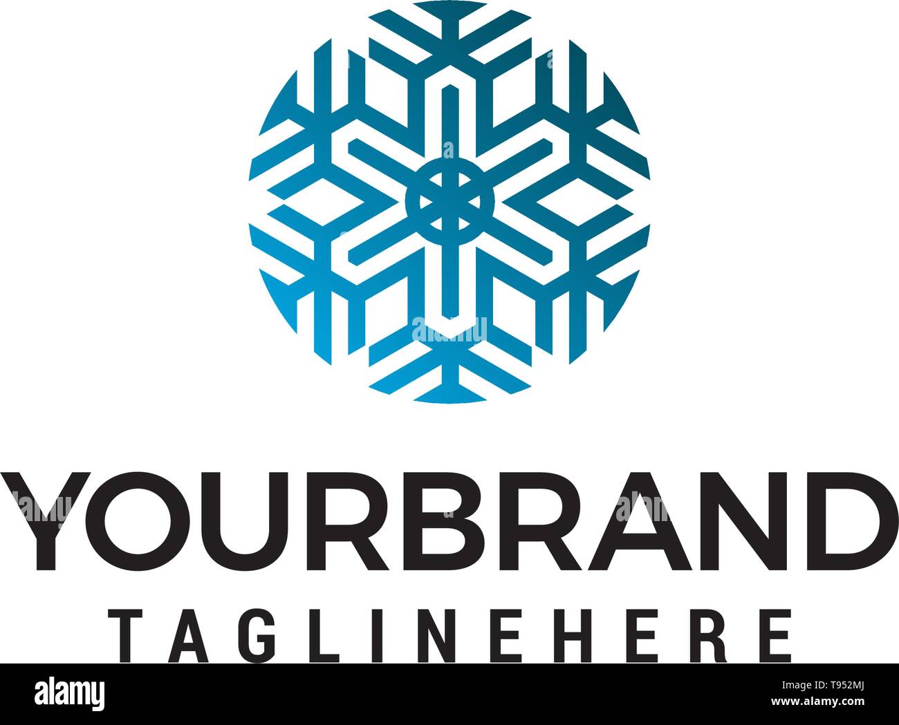 Logo flocon de neige Banque d'images vectorielles - Alamy