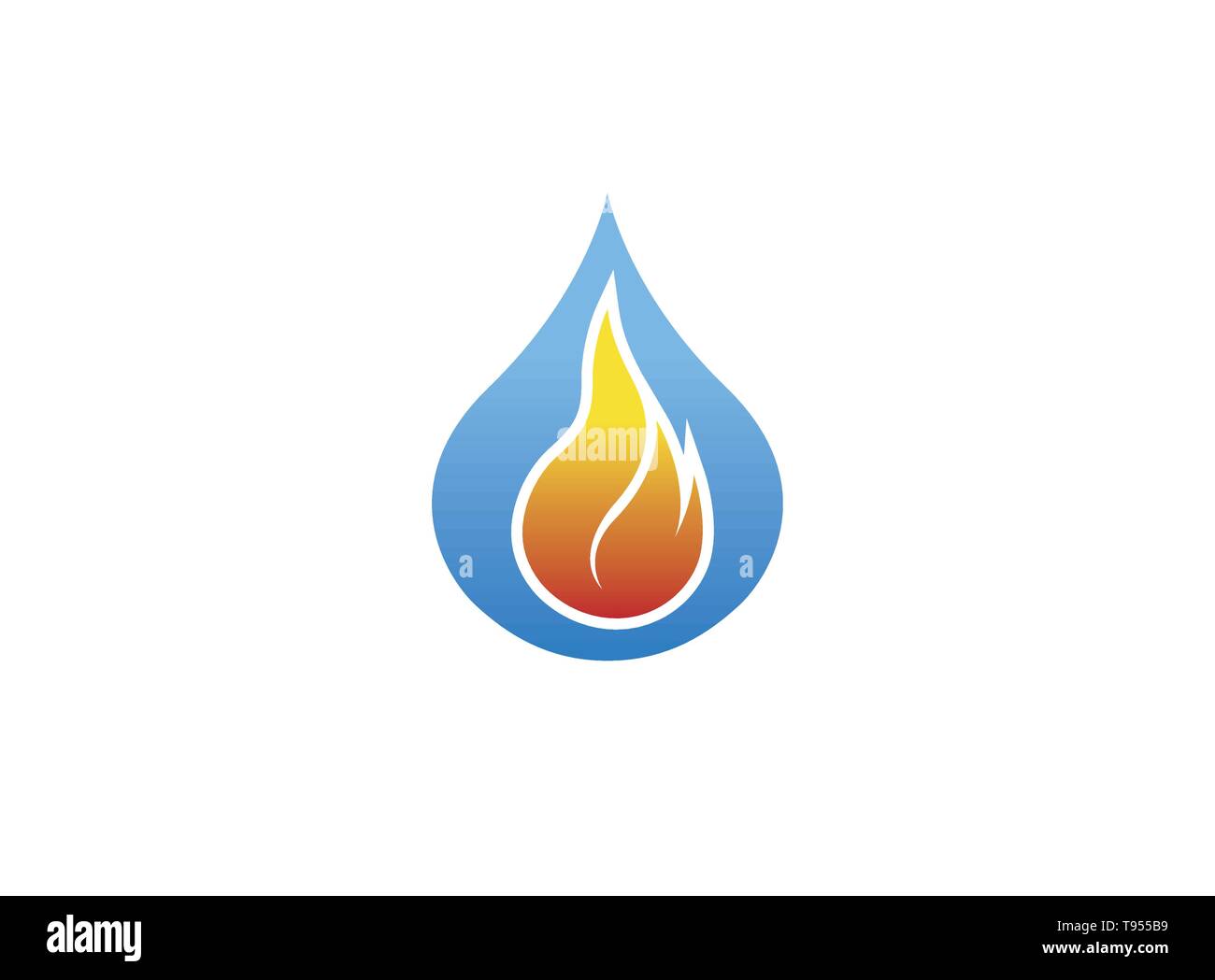 Goutte d'eau flamme Banque d'images vectorielles - Alamy