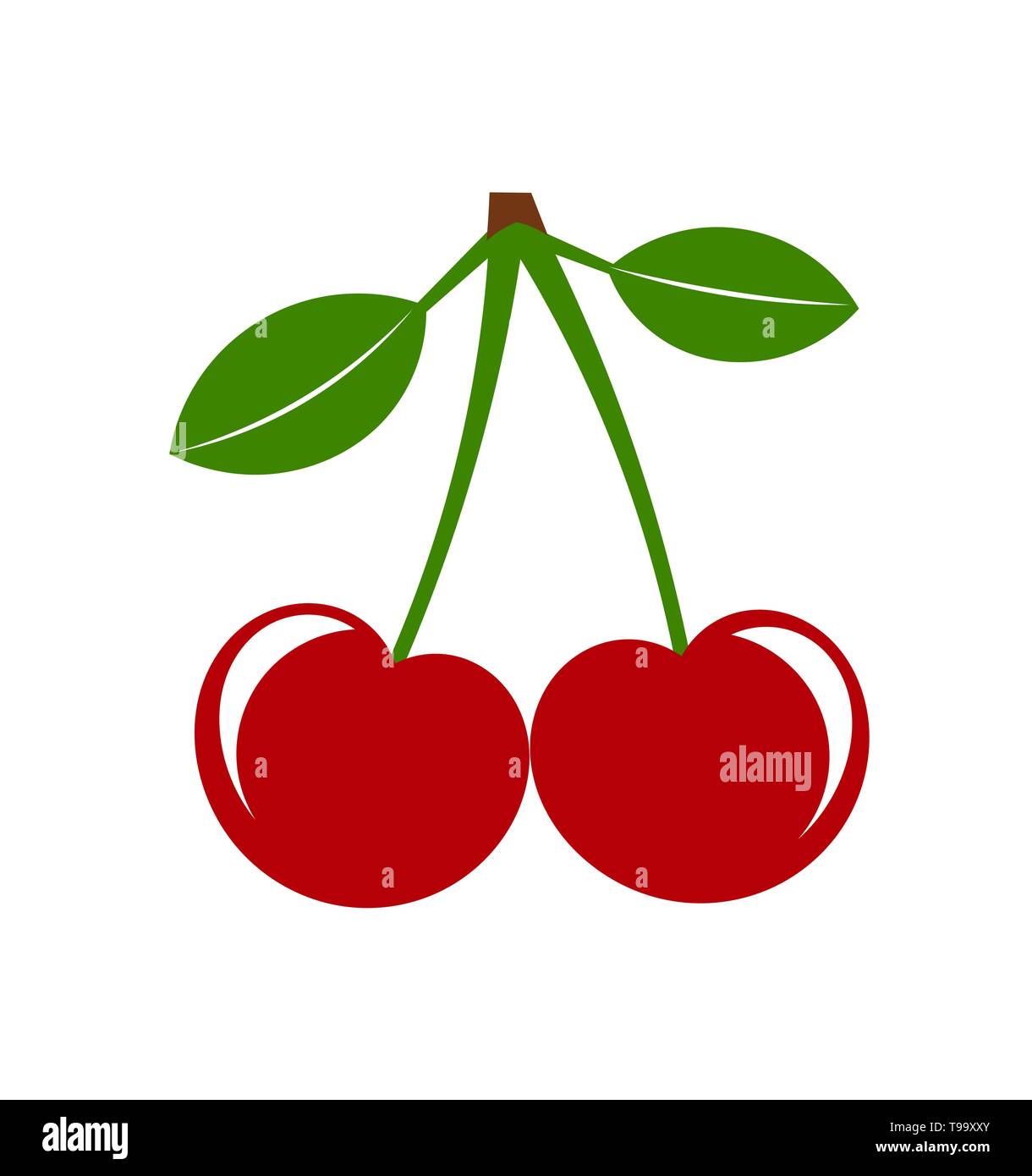 Couple de cerises Banque d'images vectorielles - Alamy