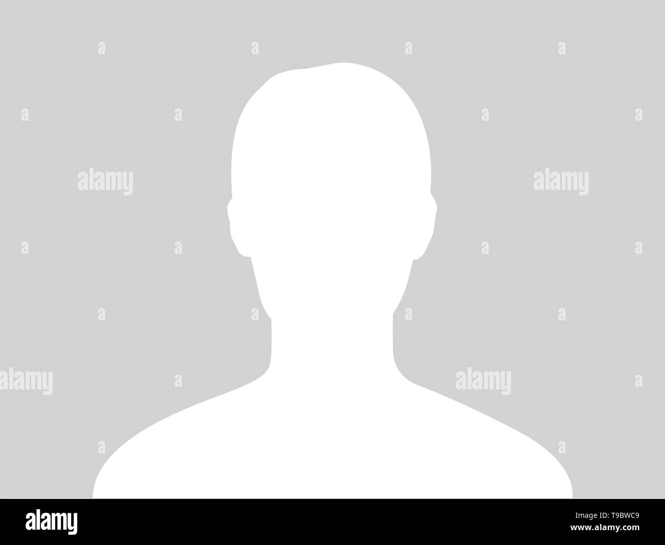 Human head profile silhouette isolated Banque de photographies et d ...