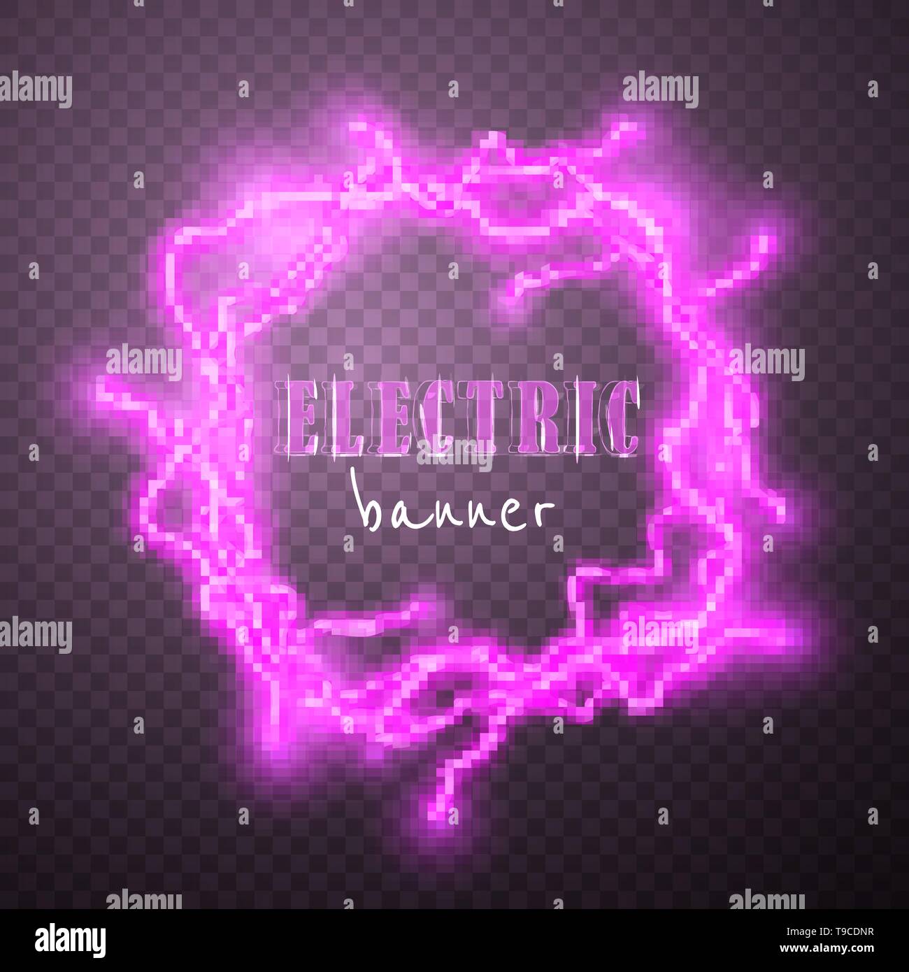 Des éclairs réalistes avec la transparence pour la conception. L'effet ...