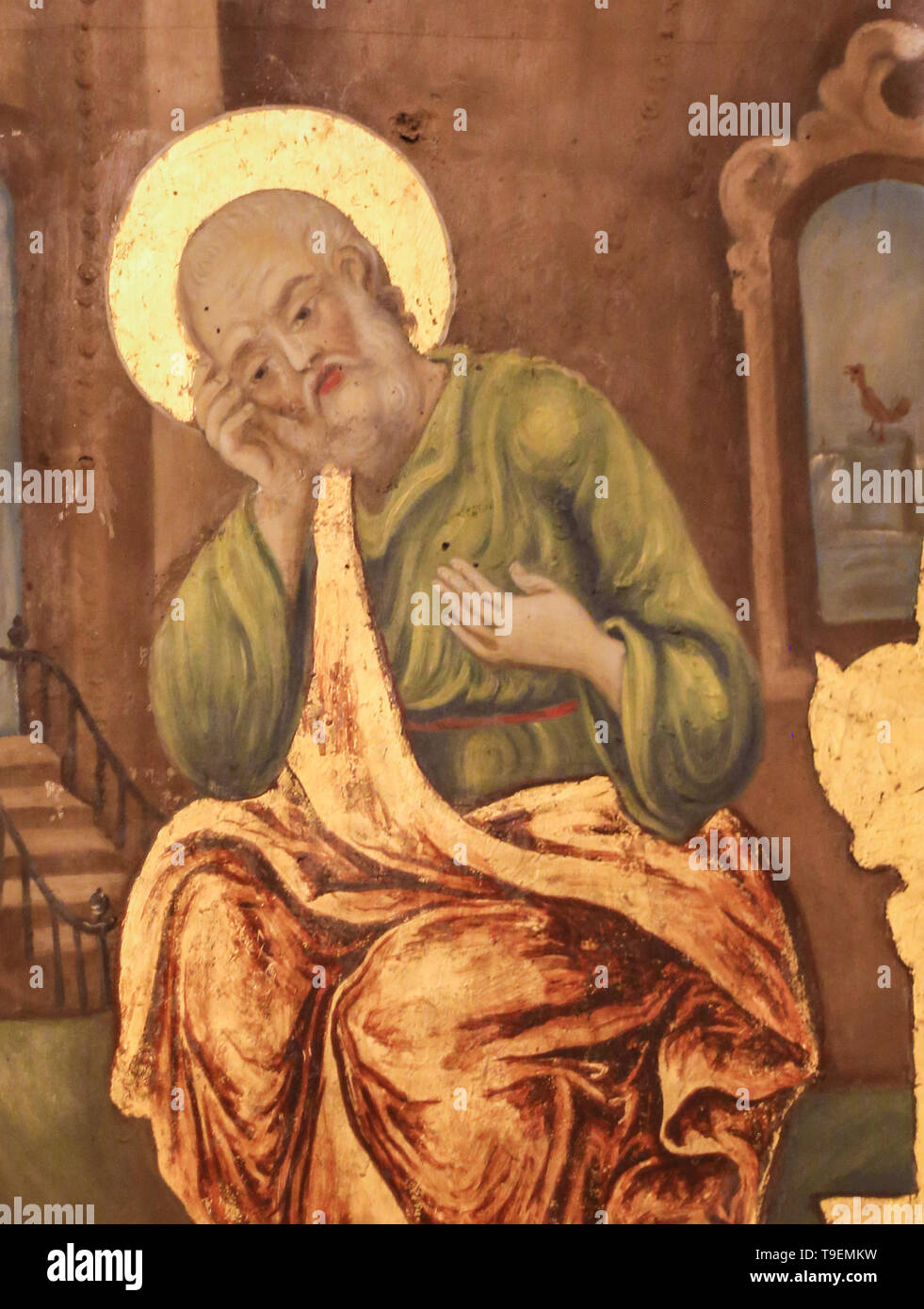 Fresque grecque orthodoxe dans l'église du Saint-Sépulcre à Jérusalem ...