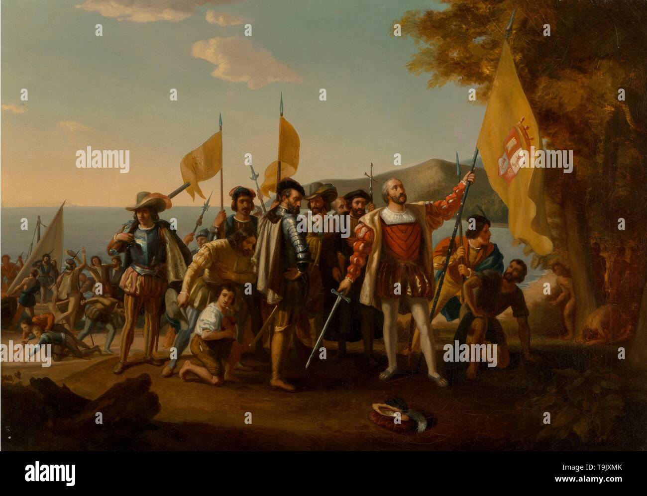 Le débarquement de Christophe Colomb. Musée : collection privée. Auteur ...