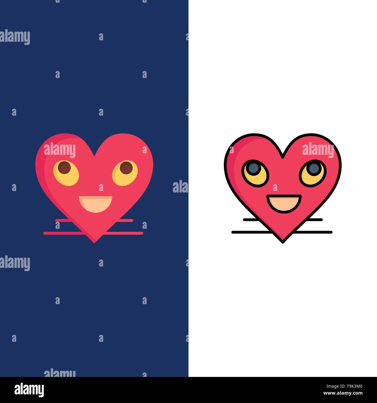 Emoji emoticon smiley vector set coeur Banque de photographies et d’images à haute résolution ...