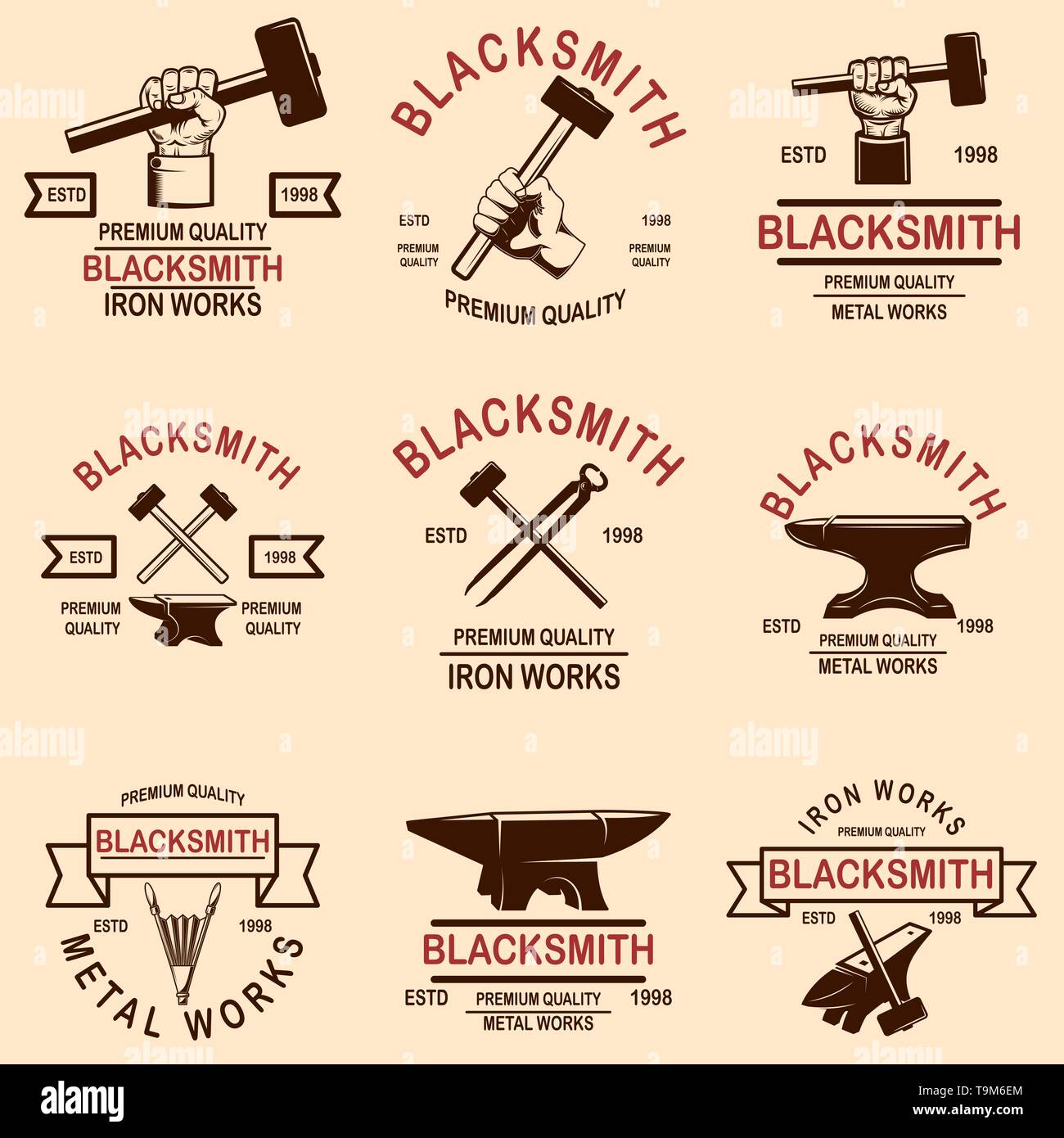 Logo de forge Banque d'images vectorielles - Page 3 - Alamy
