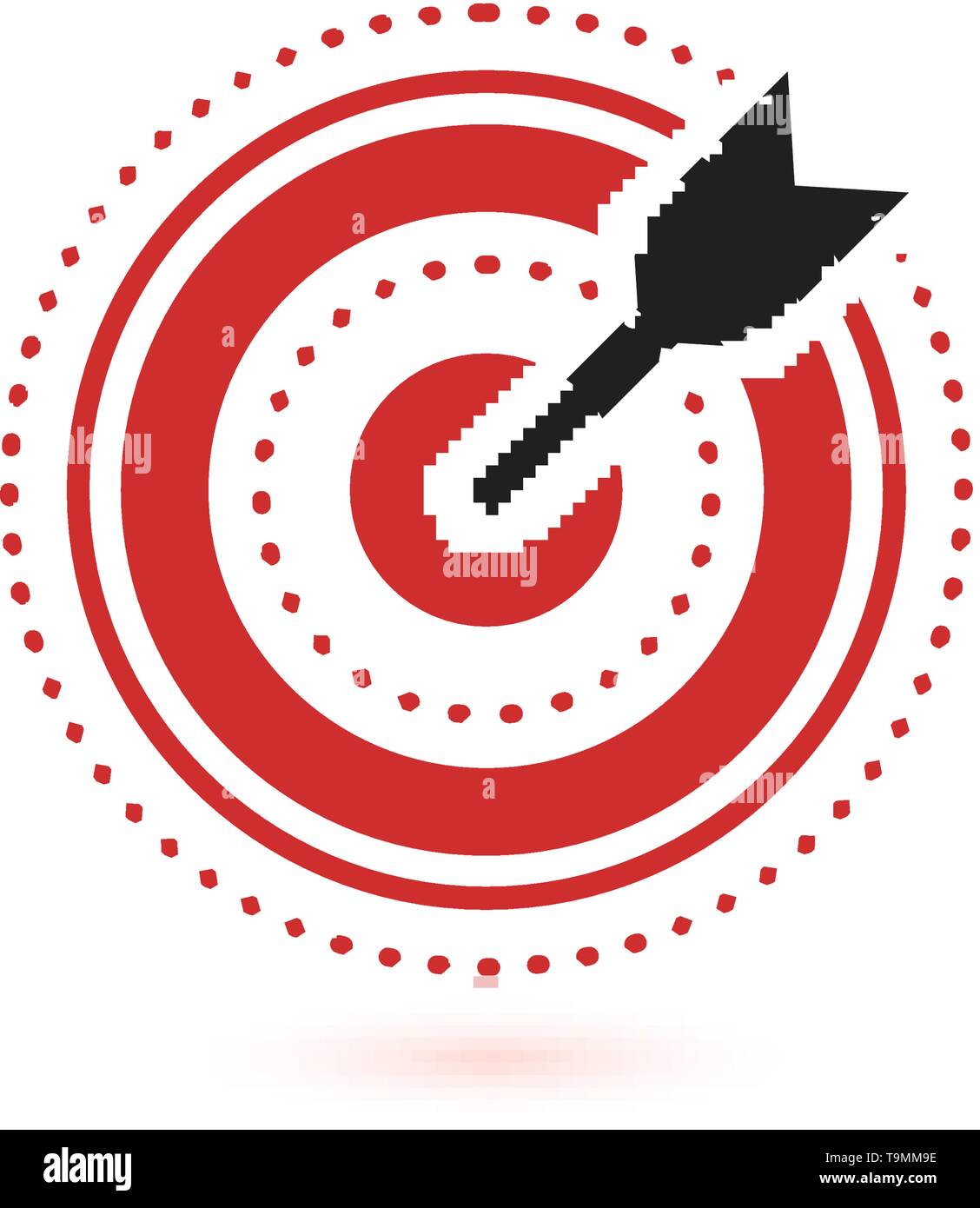 Atteindre objectif flèche vector icons. télévision modèle symbole ...