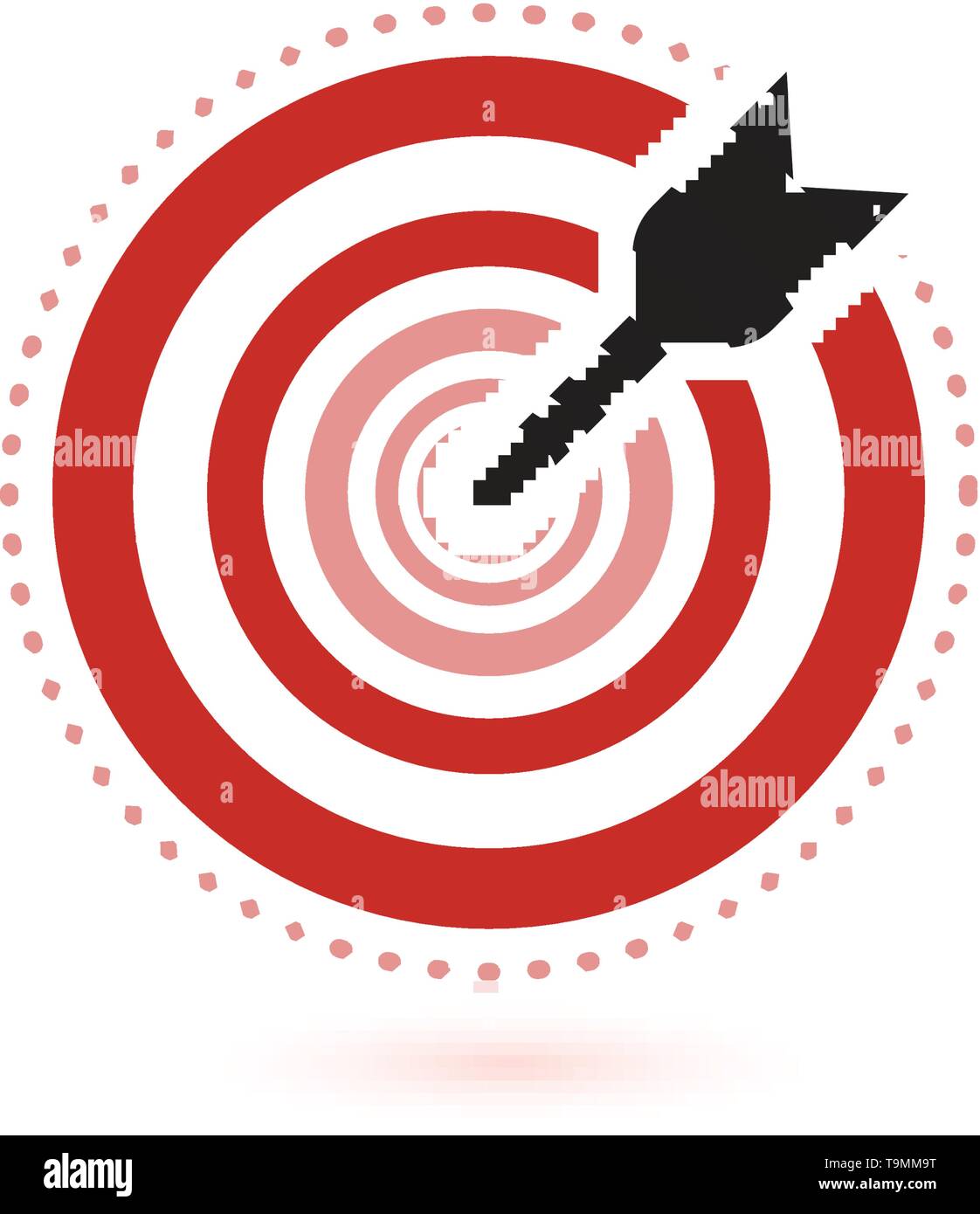 Atteindre objectif flèche vector icons. télévision modèle symbole ...