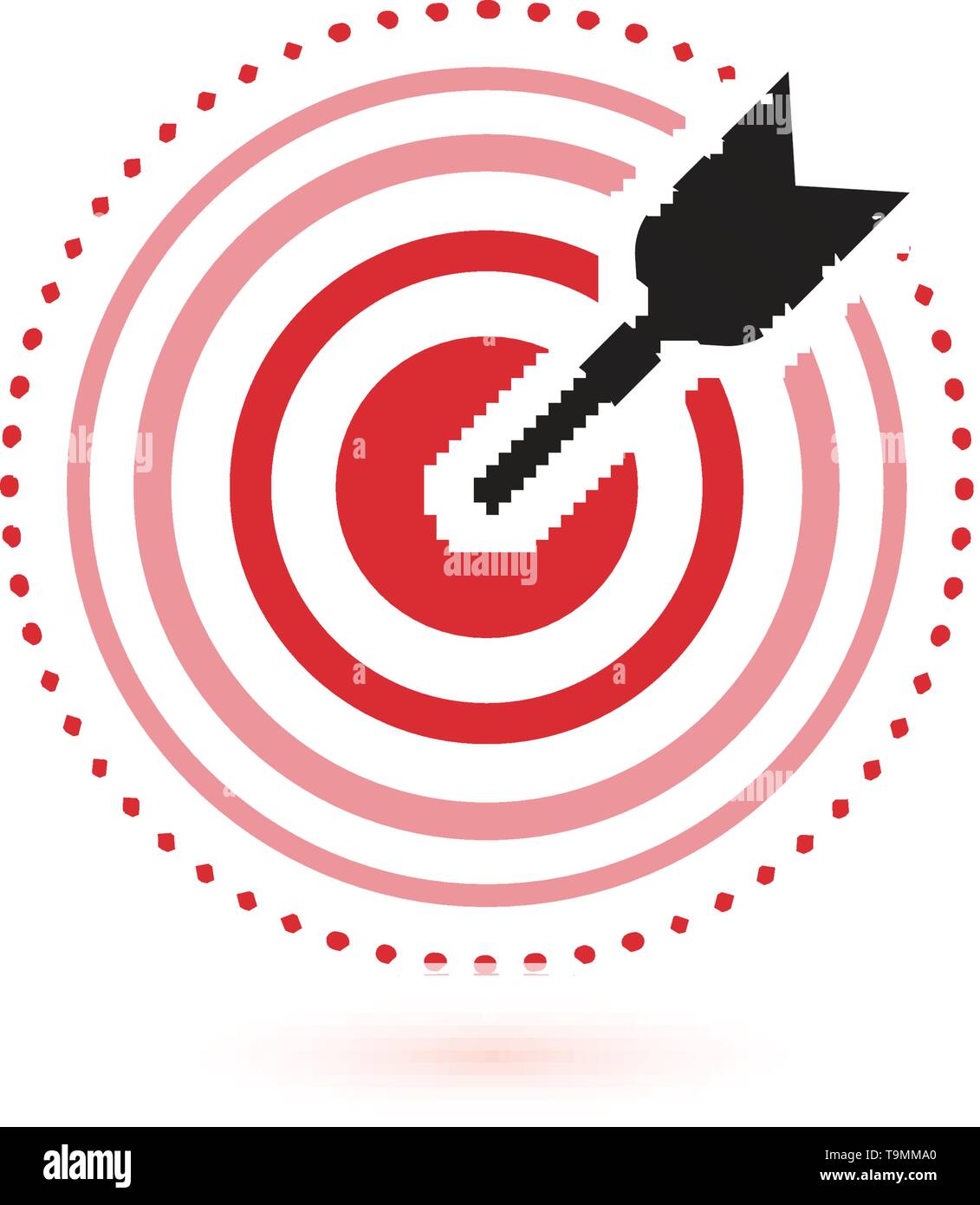 Atteindre objectif flèche vector icons. télévision modèle symbole ...