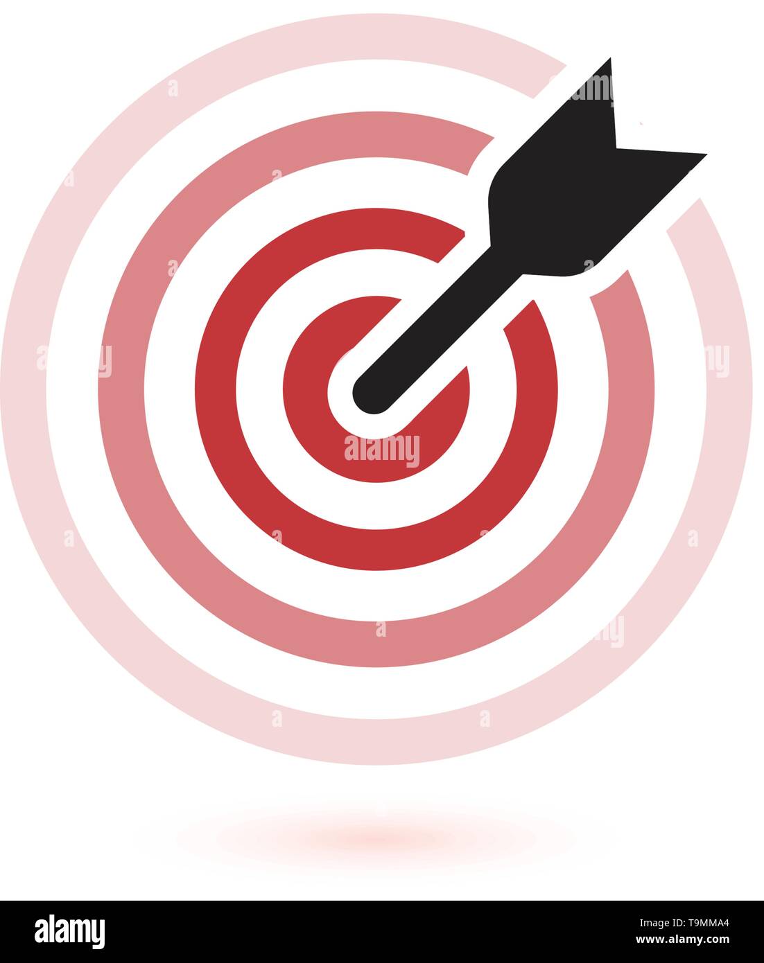 Atteindre objectif flèche vector icons. télévision modèle symbole ...