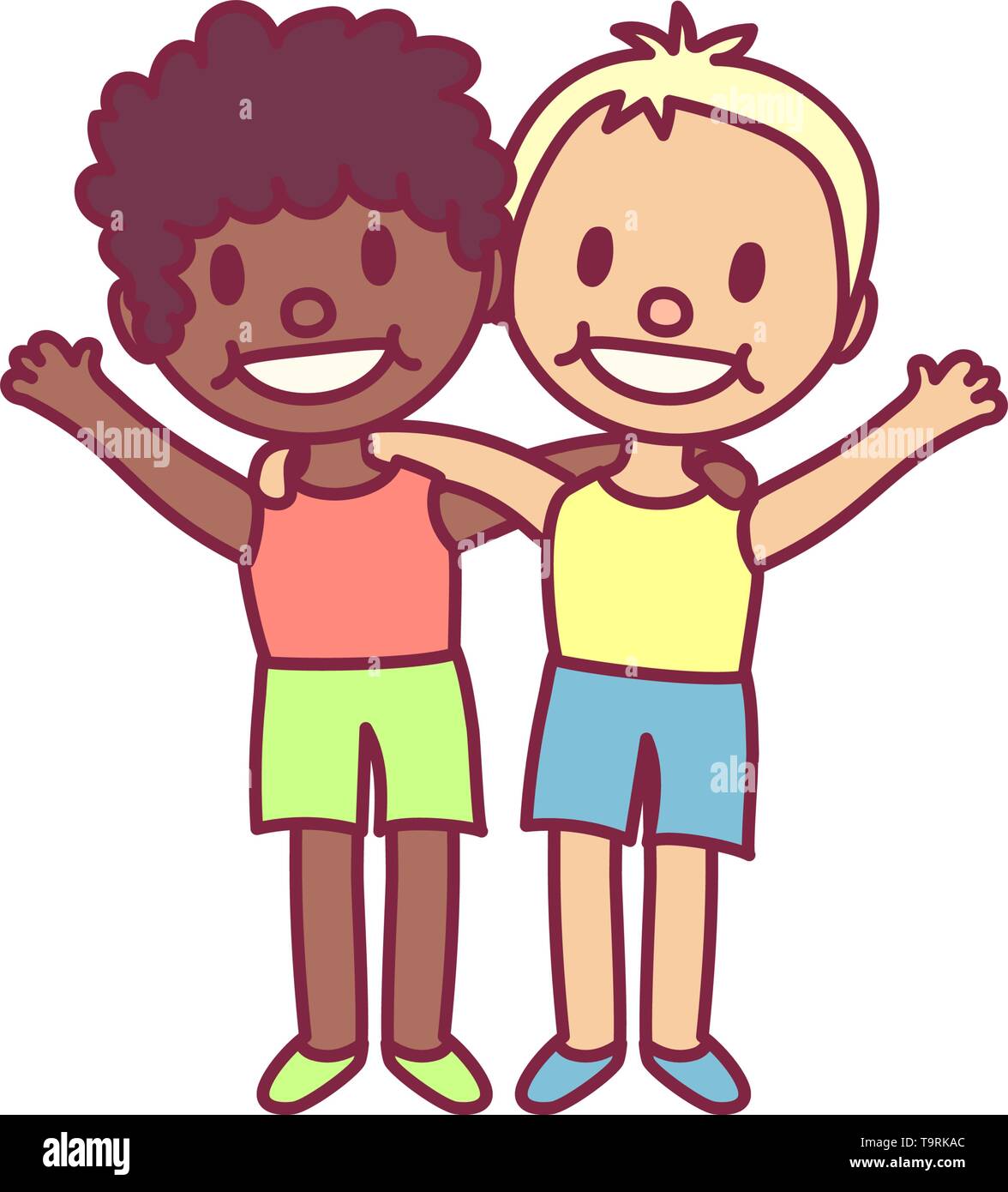Cute cartoon vector enfants, enfant clip art Image Vectorielle Stock ...