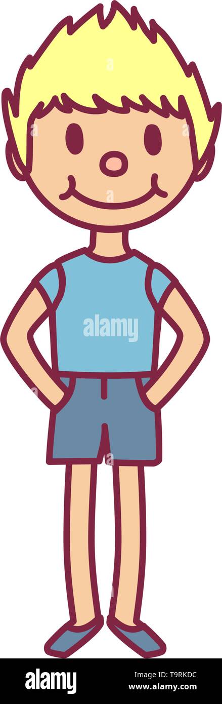 Vector cartoon cute kid, enfant clip art Image Vectorielle Stock - Alamy