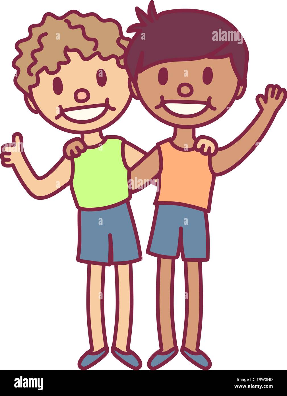 Cute cartoon vector enfants, enfant clip art Image Vectorielle Stock ...
