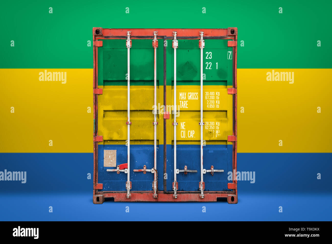 Le concept du Gabon l'import-export, le transport de conteneurs et de ...