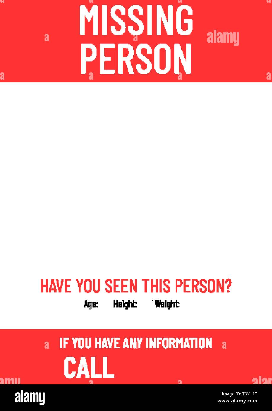 Affiche de personne disparue Banque de photographies et d’images à ...