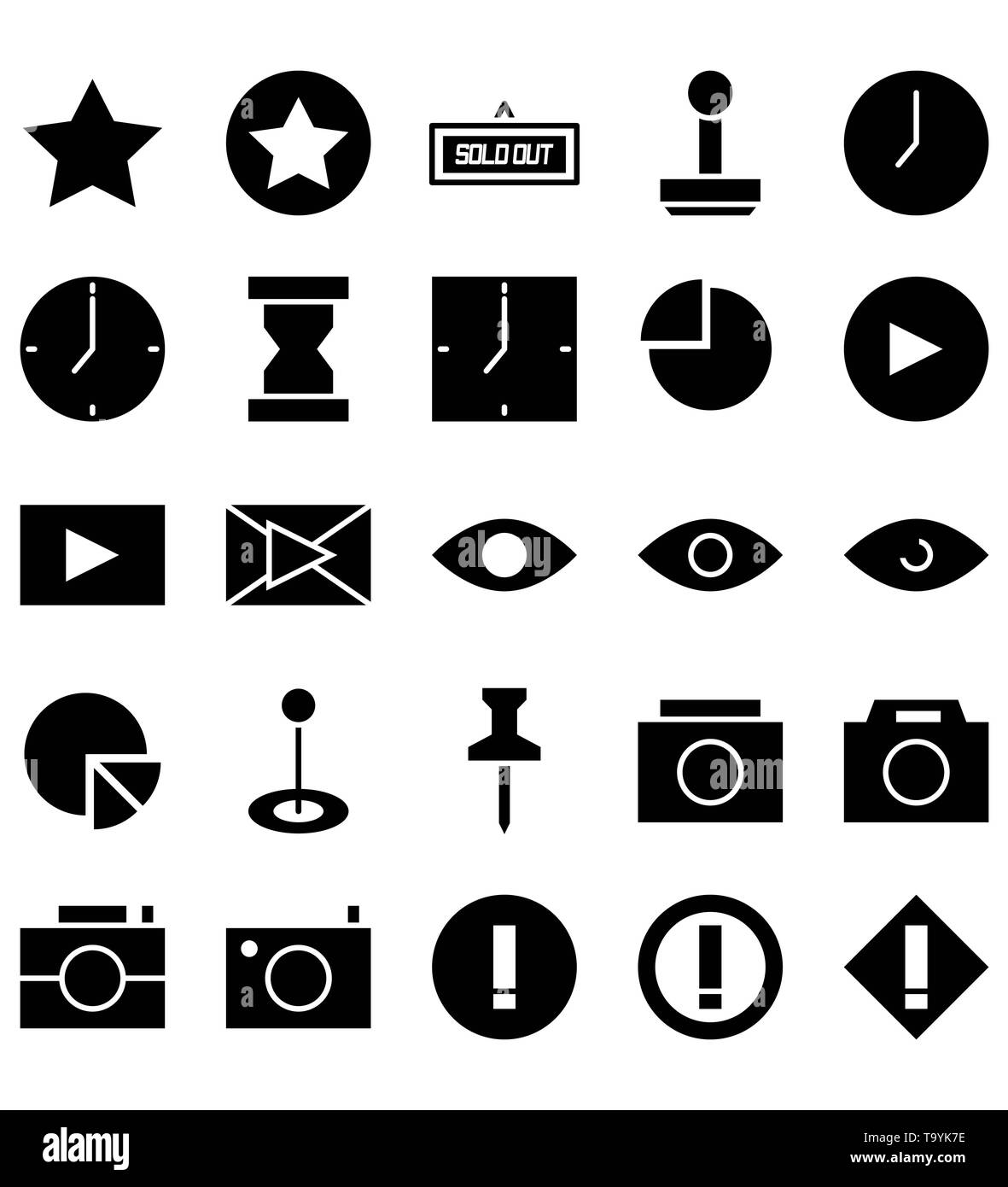 Le symbole mixte icône noire logo ou illustration Photo Stock - Alamy
