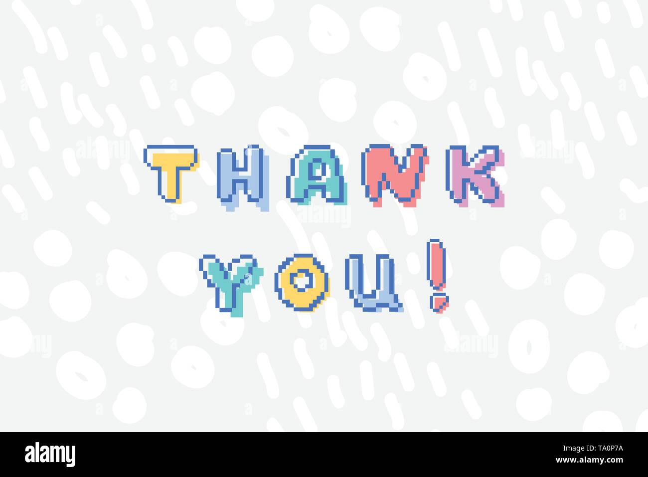 Merci vecteur phrase en pixel art style 8 bits Image Vectorielle Stock ...