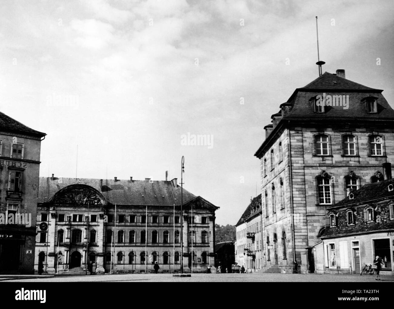 Place de la résidence Banque d'images noir et blanc - Alamy
