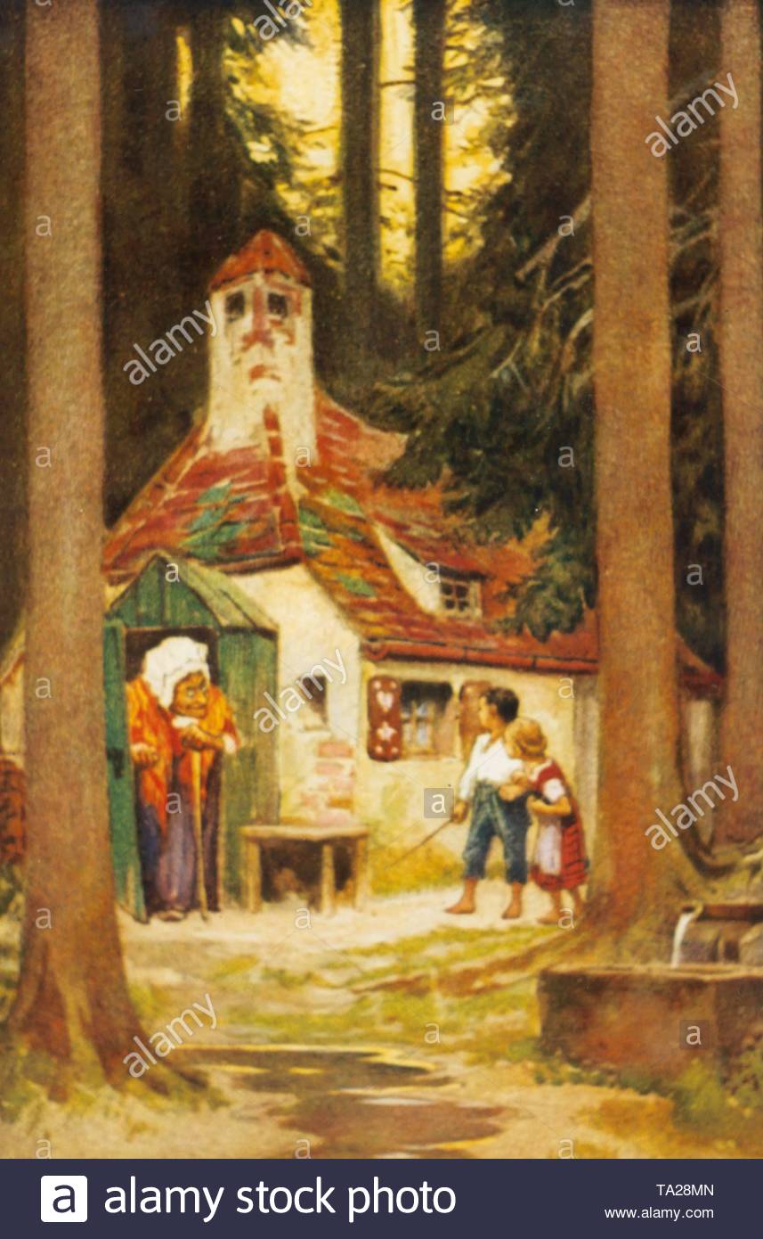 Hansel Gretel Grimm Illustration Banque d'image et photos - Alamy