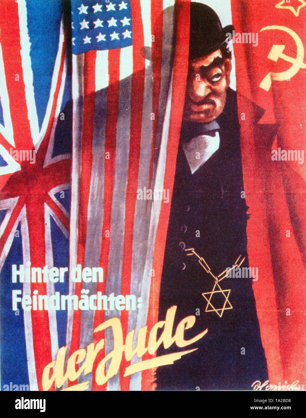 Affiche de propagande allemande 1933 nazie Banque de photographies et d ...