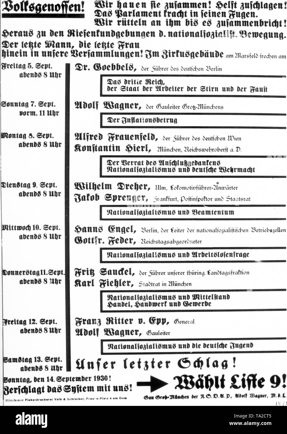 Nsdap poster Banque de photographies et d’images à haute résolution - Alamy