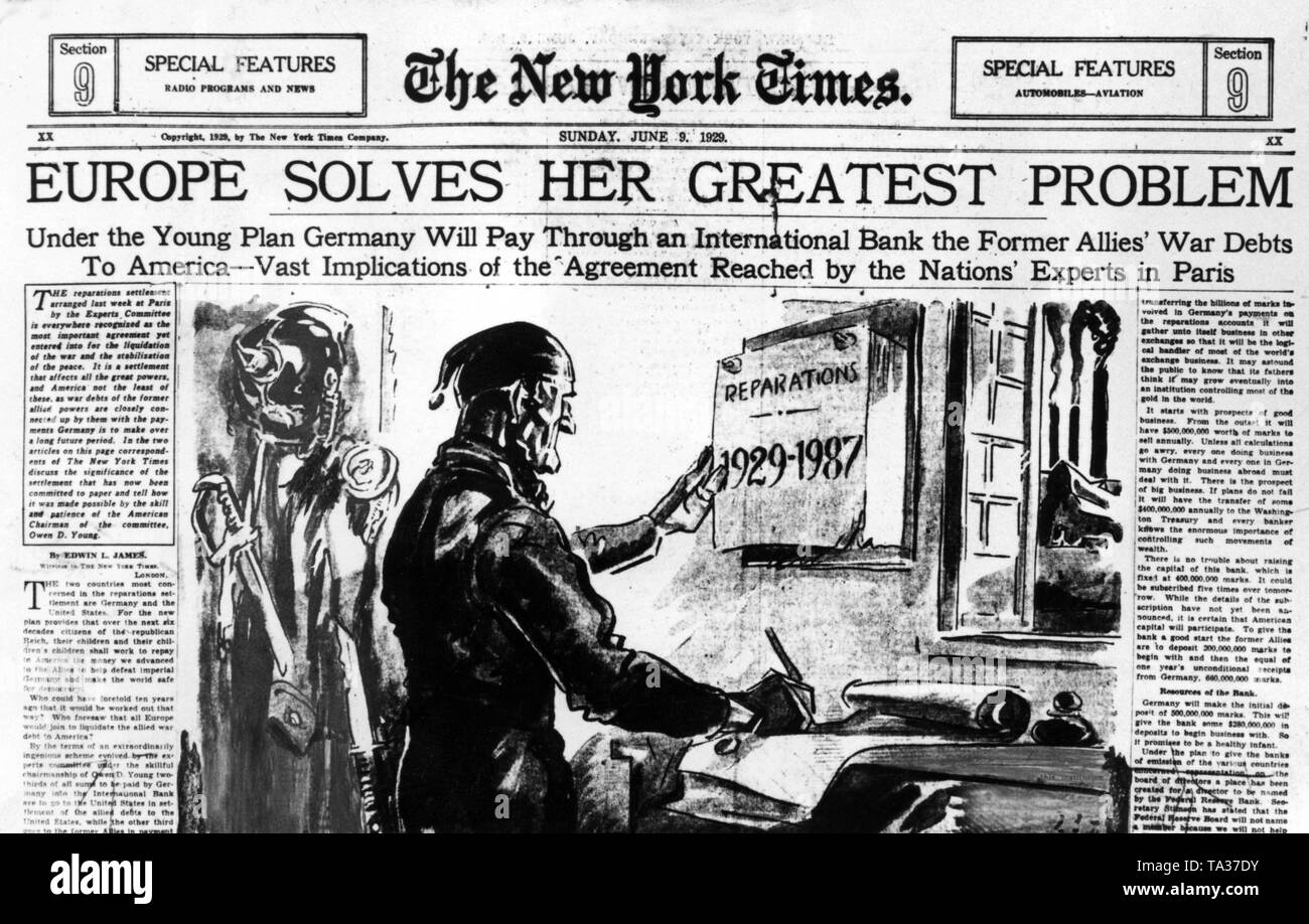 La première page du New York Times présente le Michel allemand, qui a ...