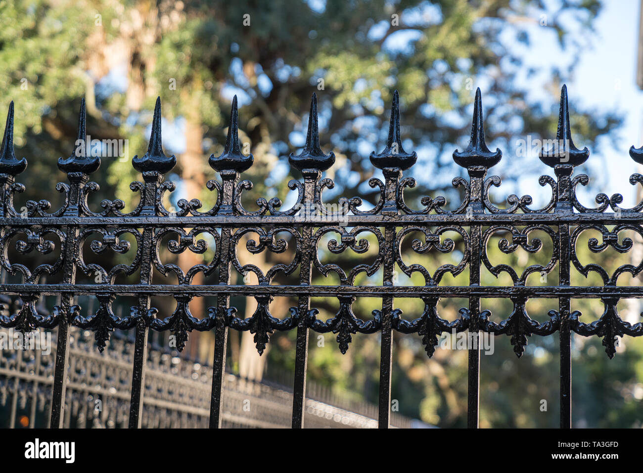 Clôture en fer forgé en métal Banque de photographies et d’images à ...