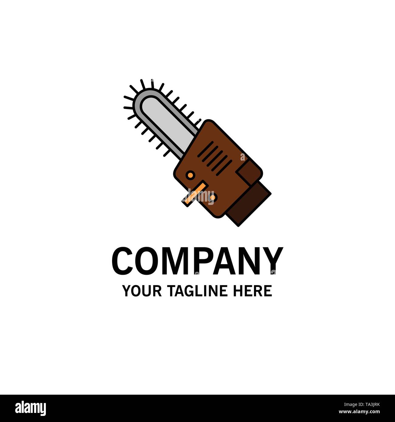 Scie circulaire logo Banque d'images vectorielles - Alamy