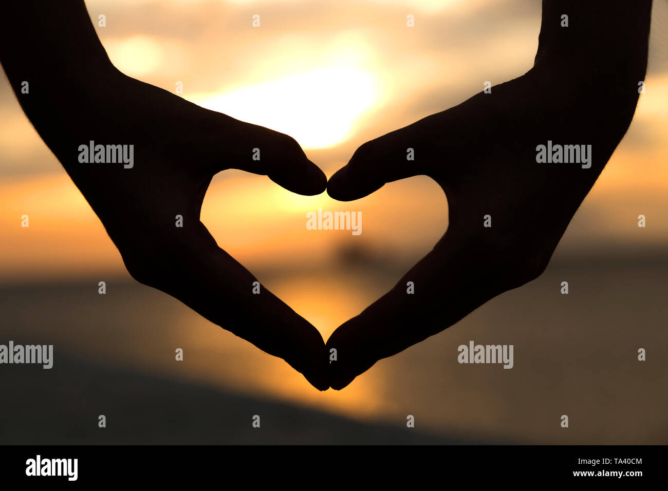 Les mains forment un coeur Banque de photographies et d’images à haute ...