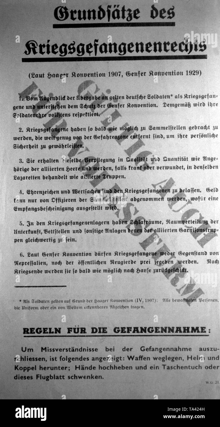L'un des millions de brochures qui ont été abandonnées en 1945 sur les ...