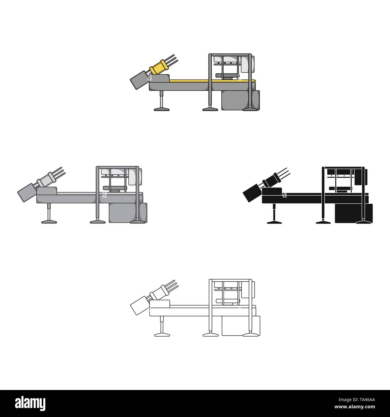 Machine, seule icône dans la caricature,black style.Machine, symbole ...