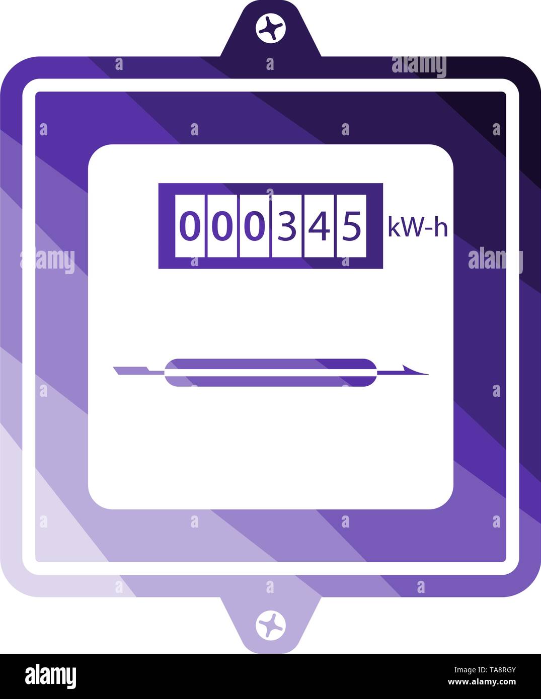 L'icône de compteur électrique. La conception de l'échelle de couleur à ...