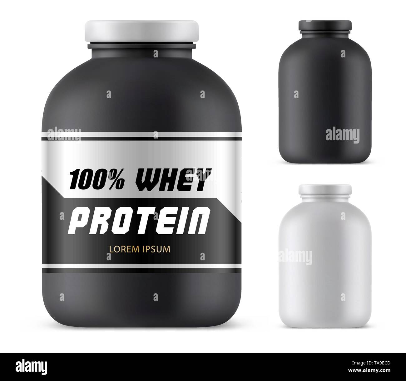 Whey protein container Banque de photographies et d’images à haute ...