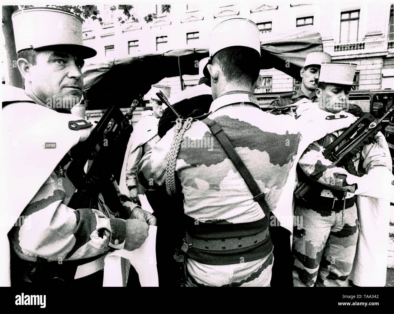 Spahis du 1er Régiment de spahis basé à Valence, Drôme, France Photo ...