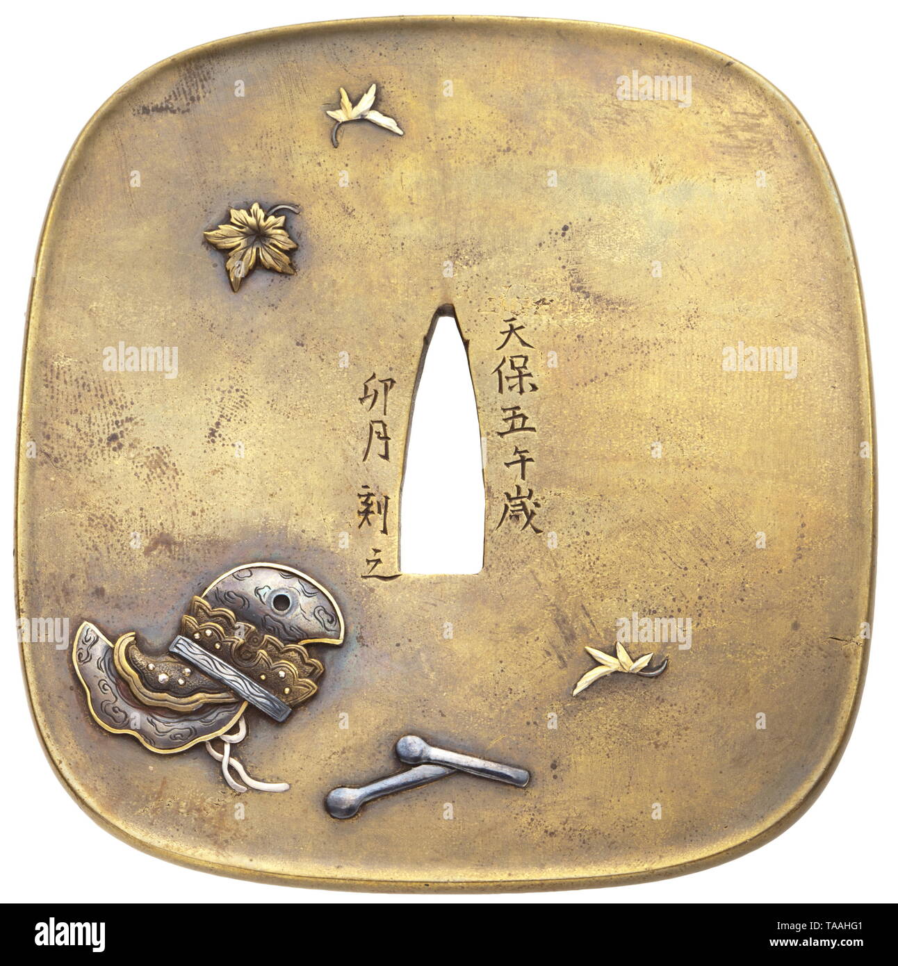 Un sentoku japonais tsuba, période Edo, vers 1830 tsuba sentoku ...