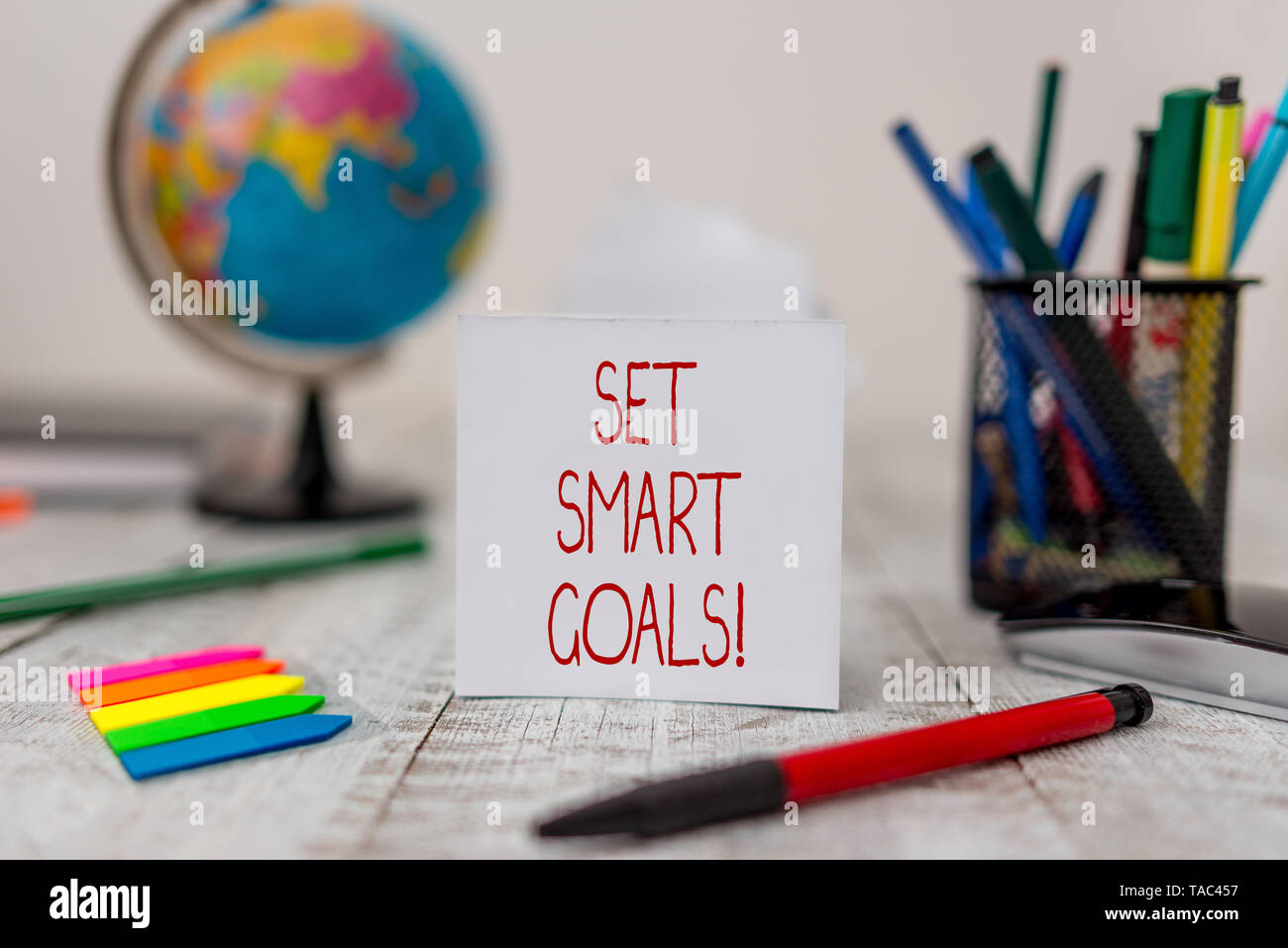 Signe texte montrant Définir des objectifs SMART. Photo d'affaires ...