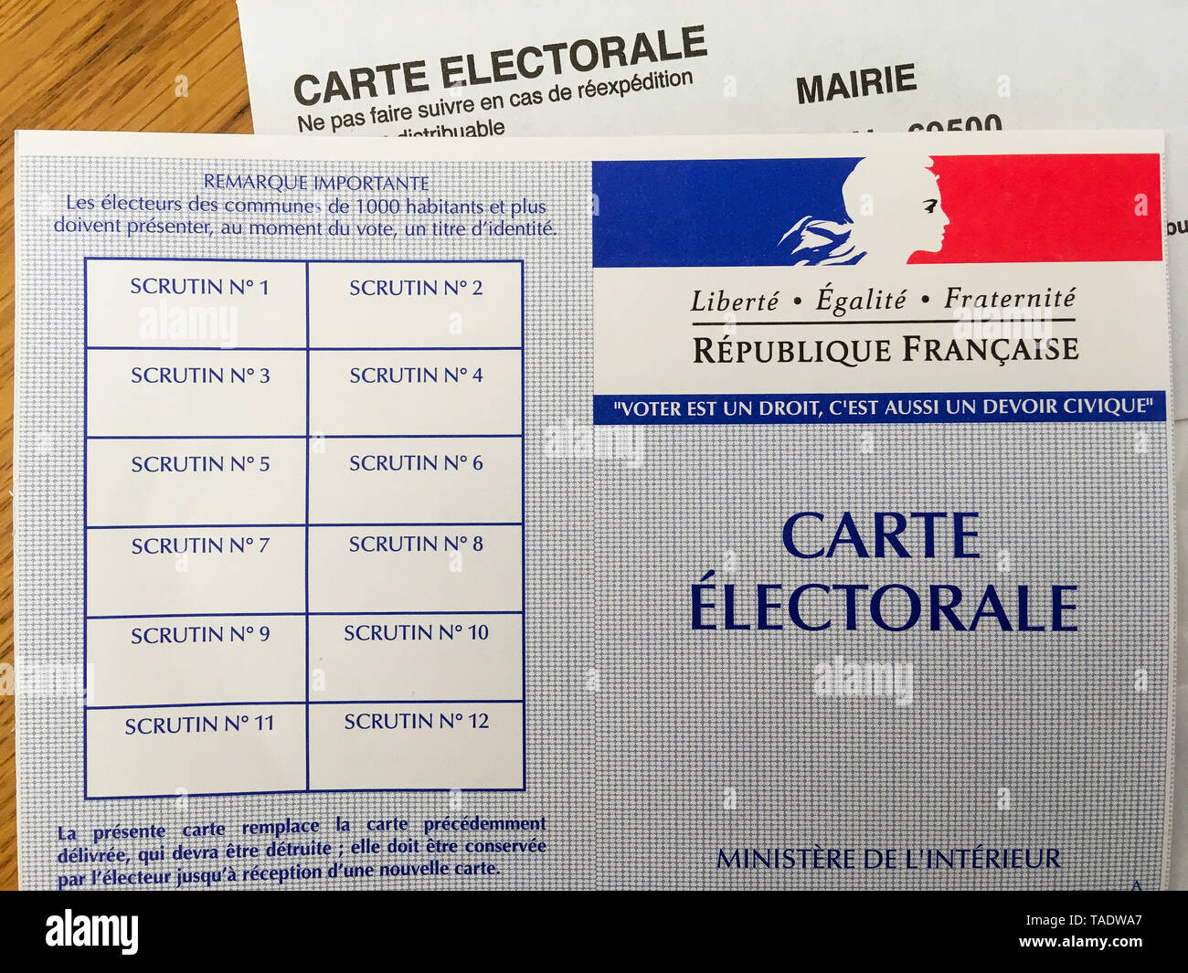 Carte electeur Banque de photographies et d’images à haute résolution ...