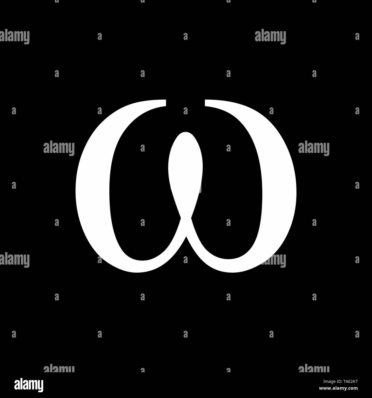 L'icône de lettre grecque omega Banque de photographies et d’images à ...