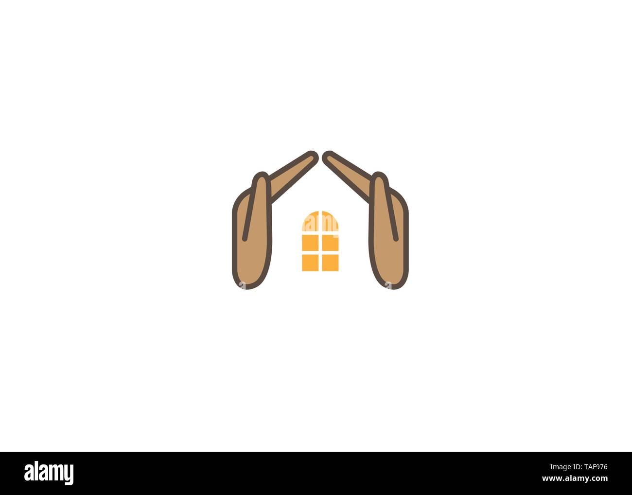 Mains protection logo Banque d'images vectorielles - Alamy