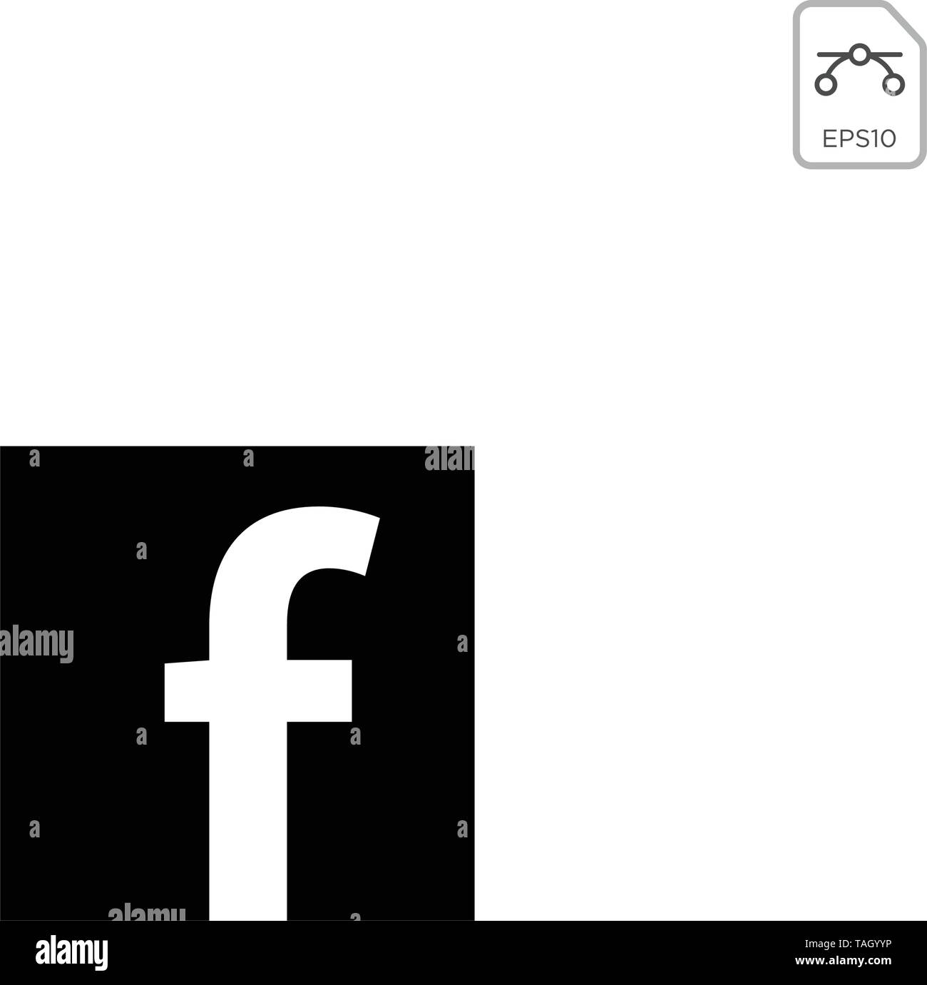 L'icône facebook logo ou symbole vector isolated Image Vectorielle ...