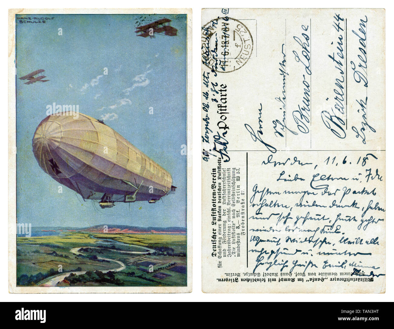 Carte postale historique allemand : la flotte aérienne allemande, un ...