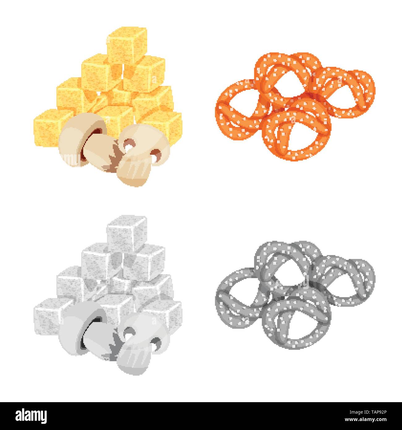 Conception vectorielle du goût et seasonin symbole. Collection de goût ...