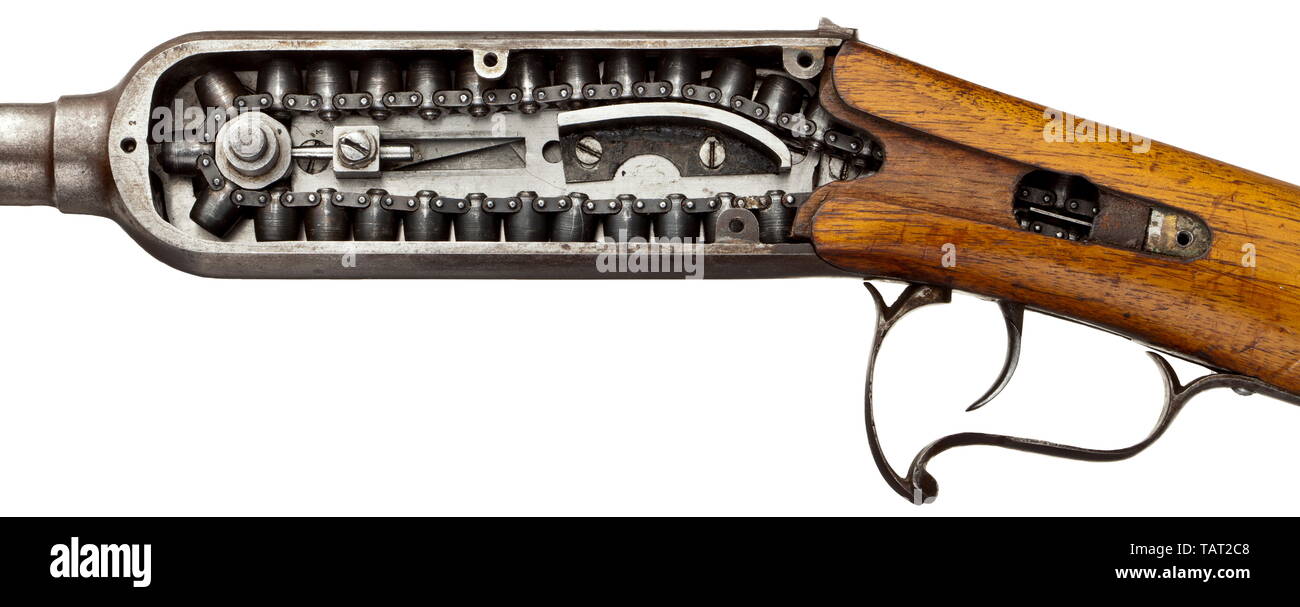 Un Guycot Carabine Chaîne, vers 1878, canon octogonal avec base ronde ...